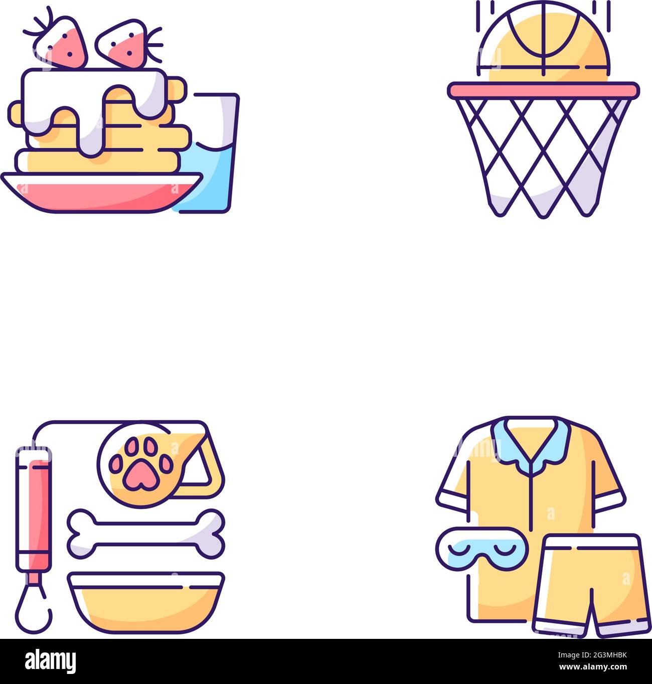 Student routine Stock Vector Images - Alamy