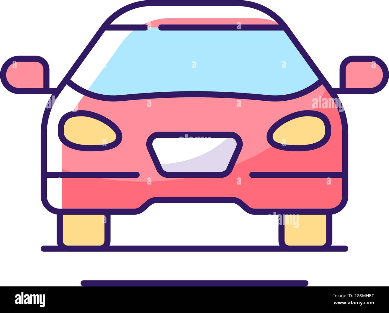 Sedan car RGB color icon Stock Vector Image & Art - Alamy