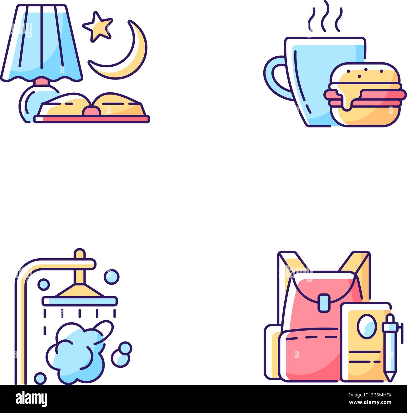 Bath routine icons Stock Vector Images - Alamy