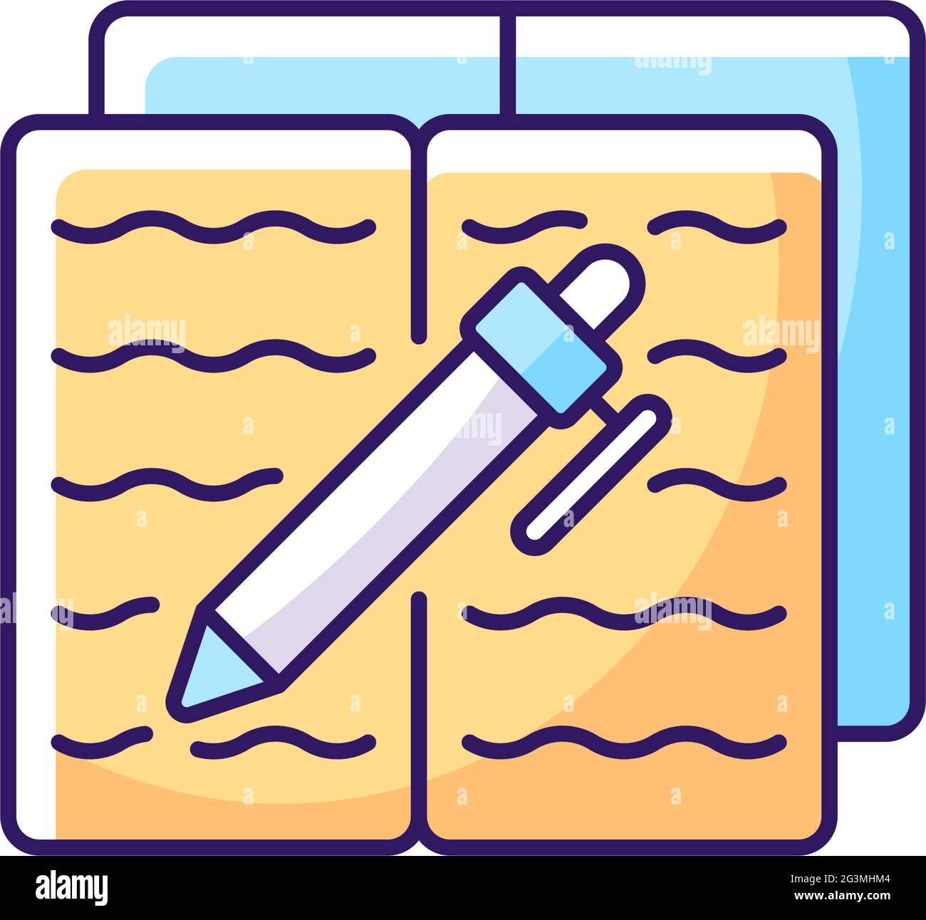Homework RGB color icon Stock Vector Image & Art - Alamy