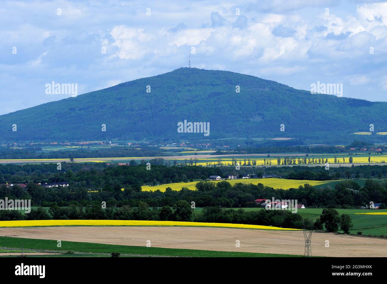 Sleza mountain 718 m above sea level, landscape, dolnoslaskie ...