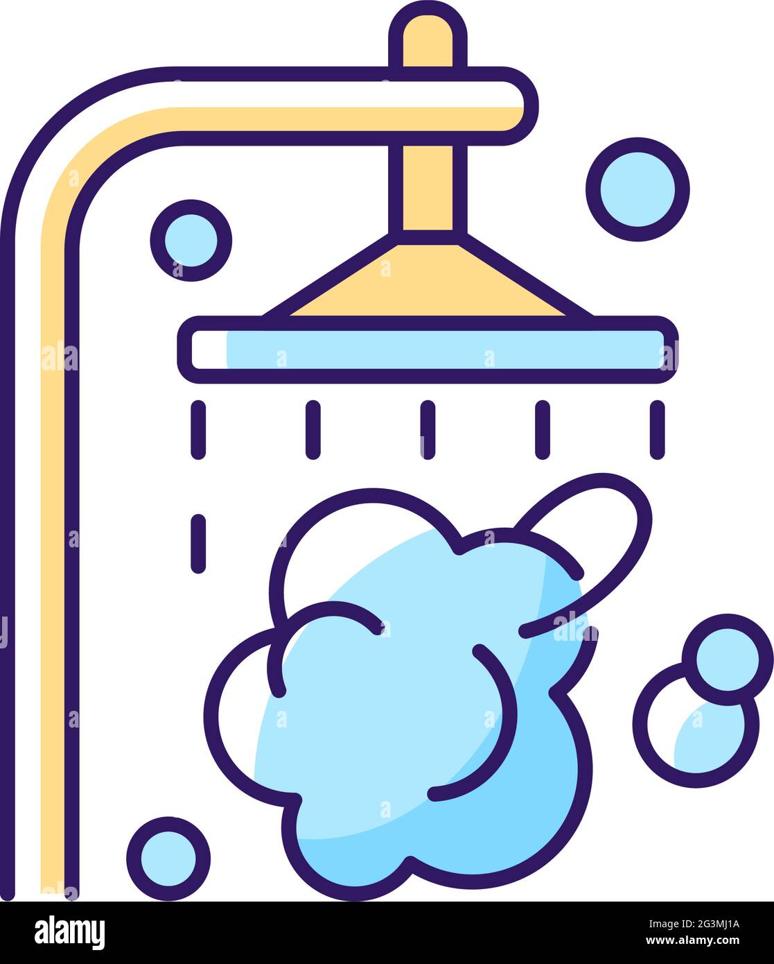 Shower RGB color icon Stock Vector Image & Art - Alamy