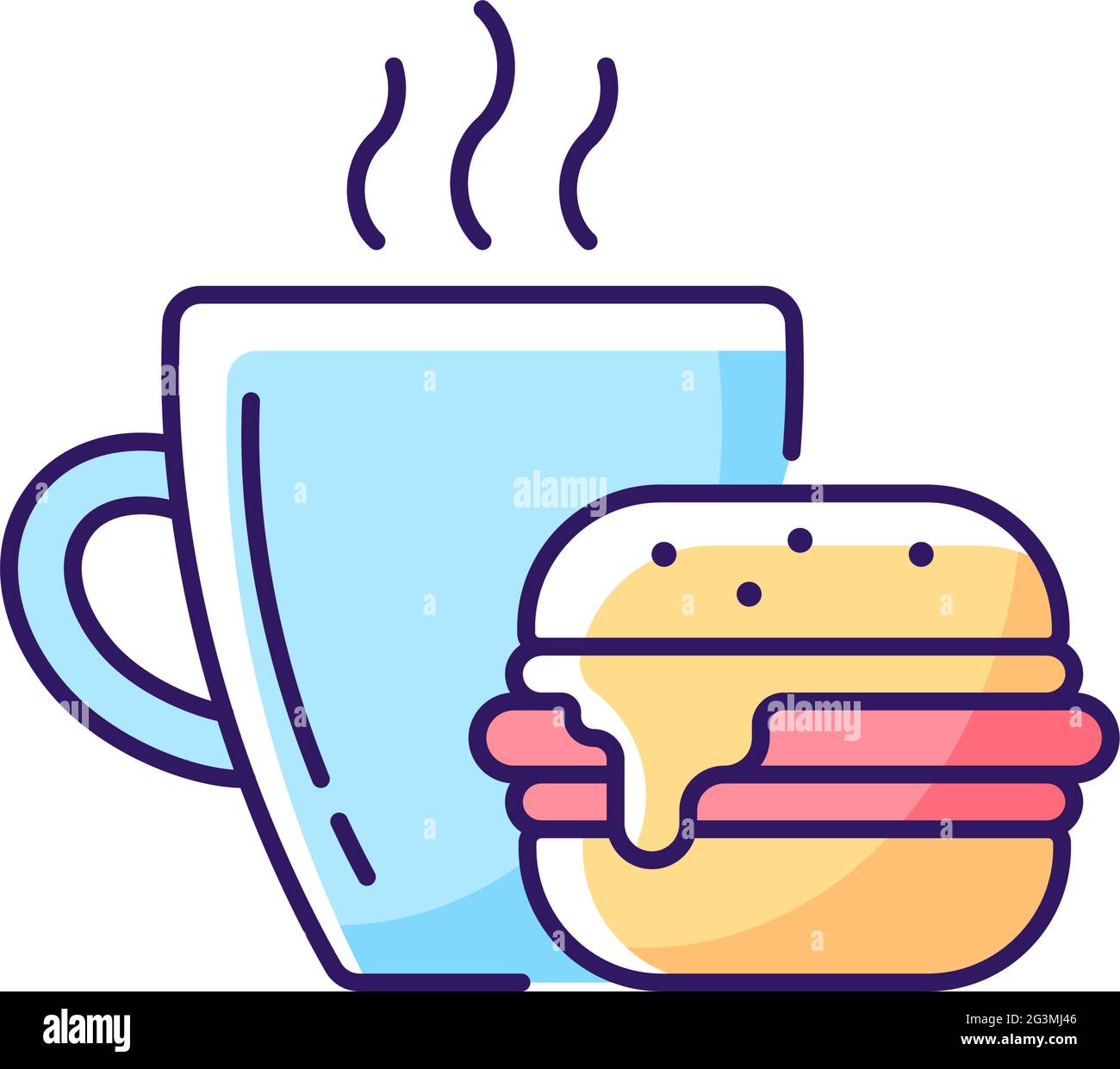 Lunch RGB color icon Stock Vector Image & Art - Alamy