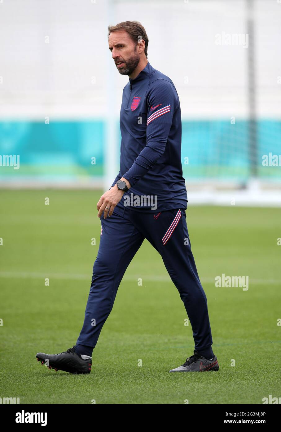 England manager Gareth Southgate during the training session at St ...