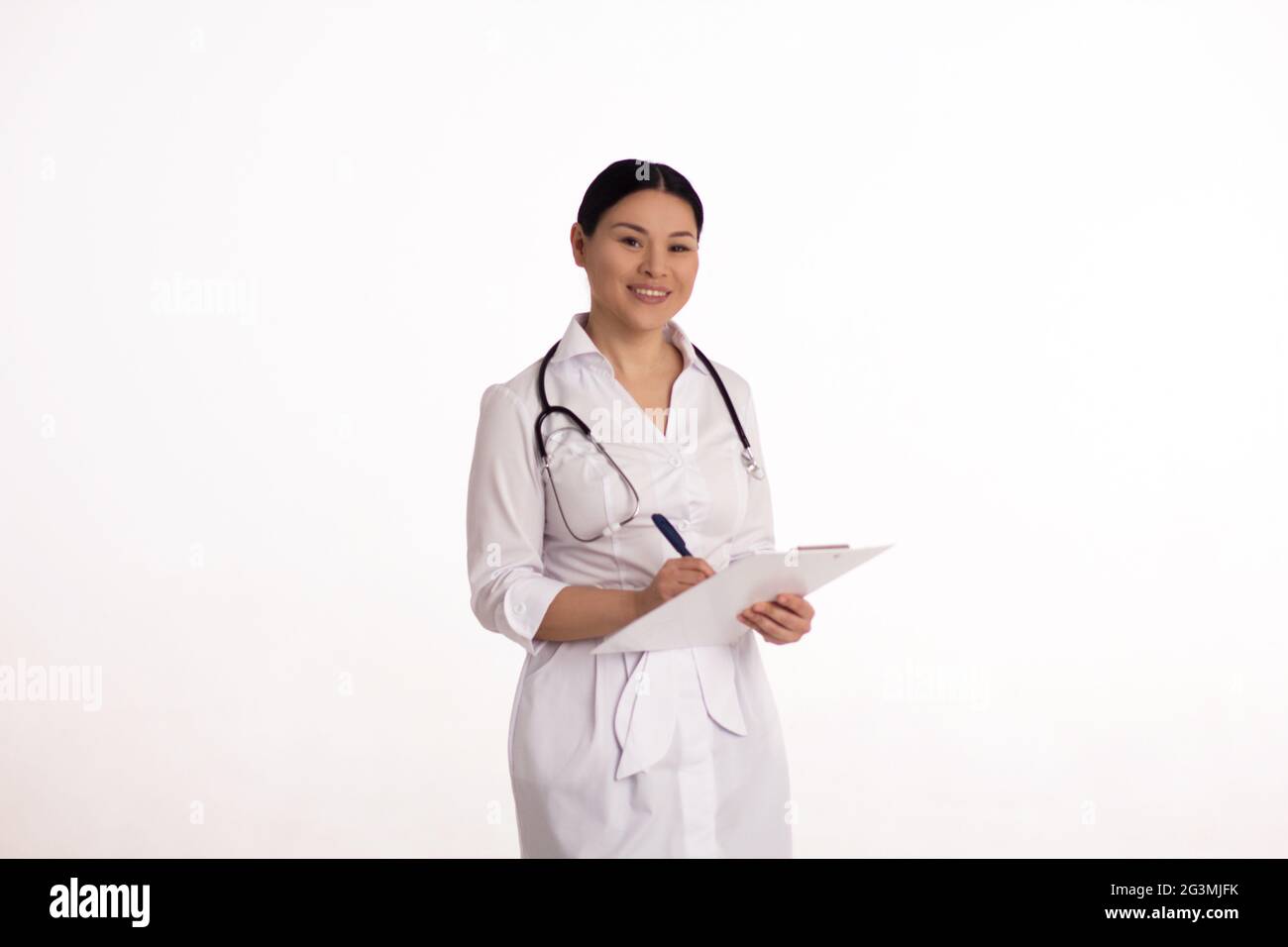 Nurse with stethoscope Stock Photo - Alamy
