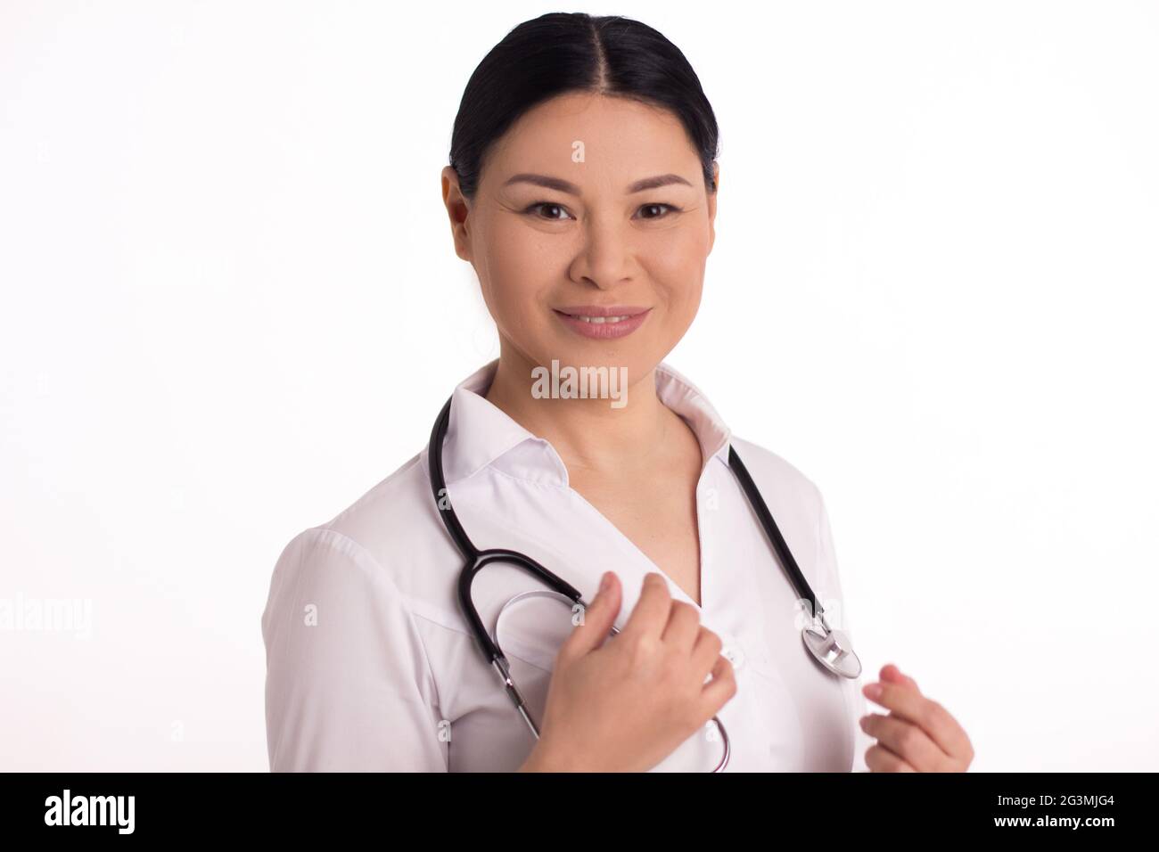 Nurse with stethoscope Stock Photo - Alamy
