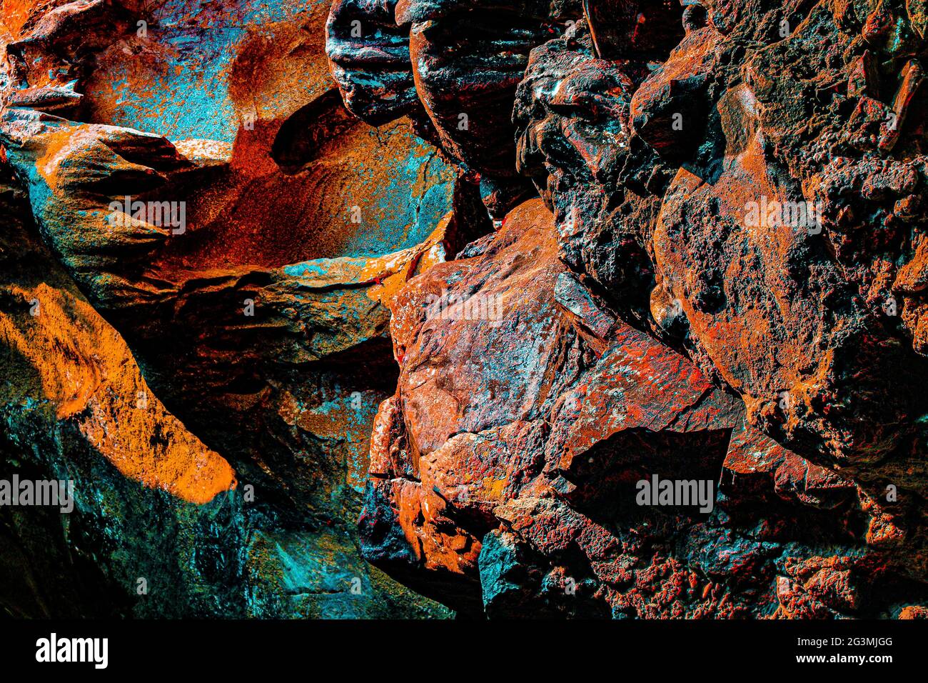 Digital art from a structured wall in a cave Stock Photo - Alamy