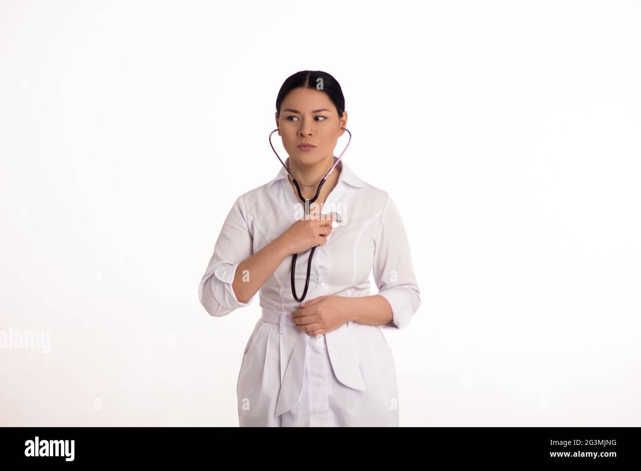 Nurse with stethoscope Stock Photo - Alamy