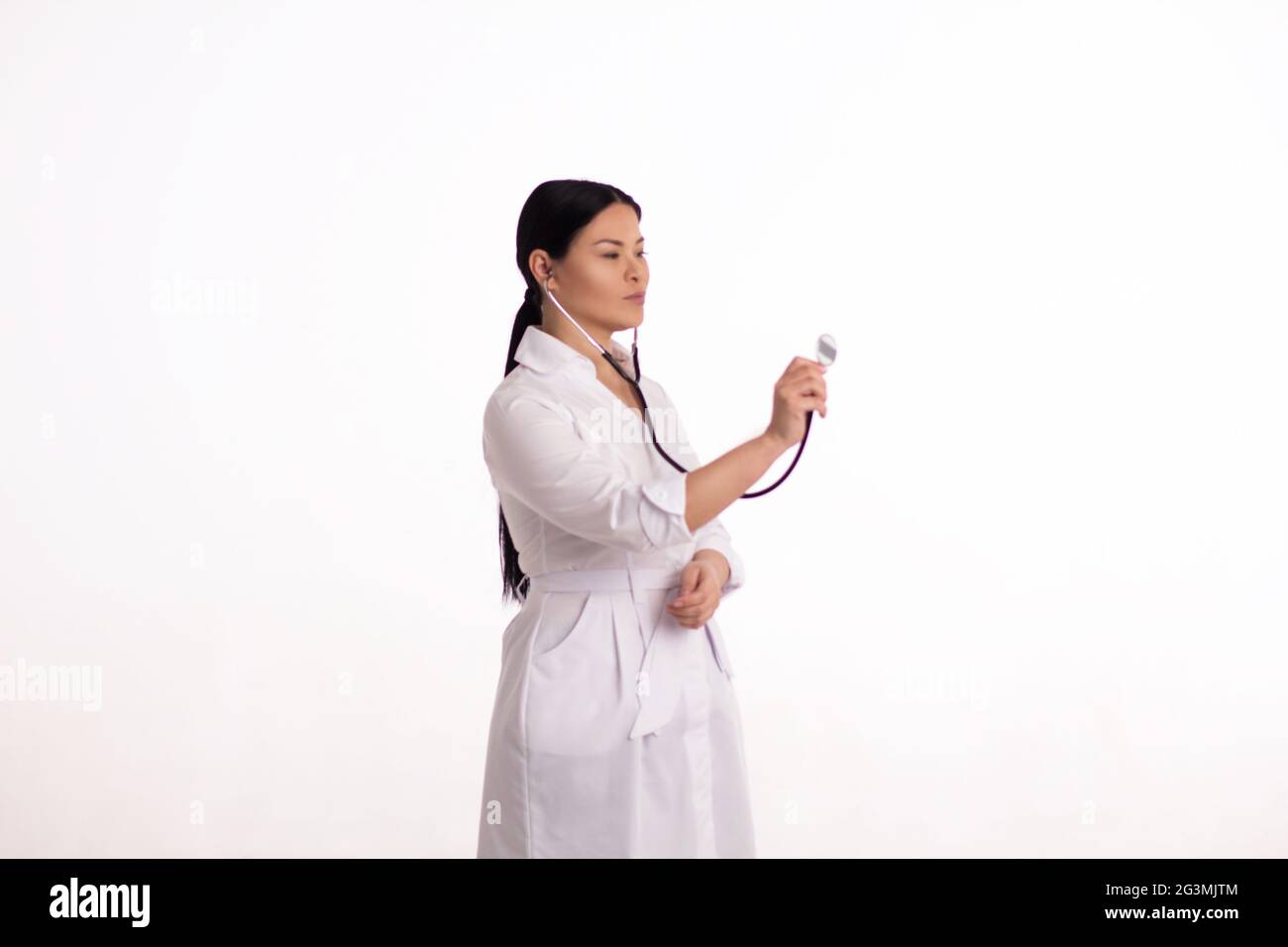 Nurse with stethoscope Stock Photo - Alamy