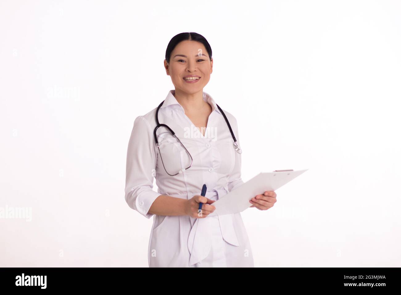 Nurse with stethoscope Stock Photo - Alamy