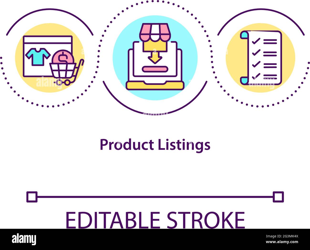 Product listings concept icon Stock Vector Image & Art - Alamy