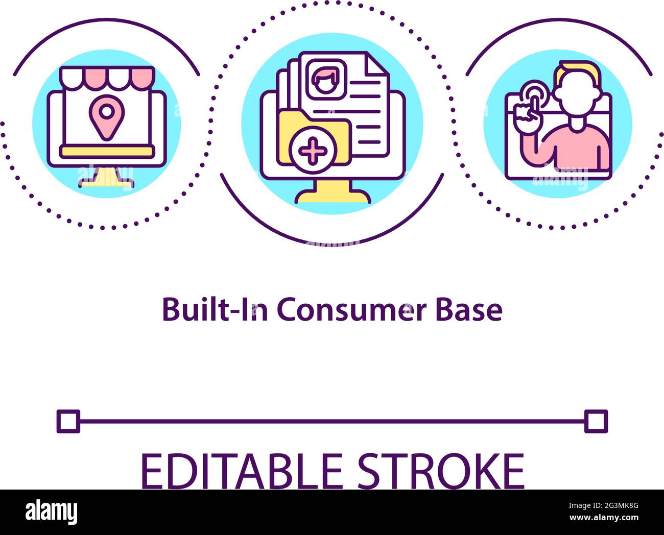 Built in consumer base concept icon Stock Vector Image & Art - Alamy