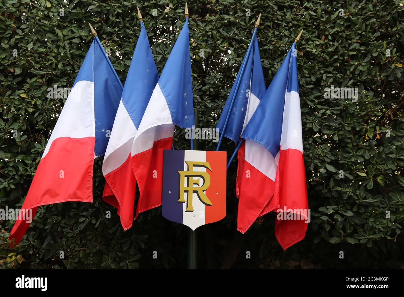 FRANCE ALPES-MARITIMES (06) NICE, FRENCH FLAGS Stock Photo - Alamy