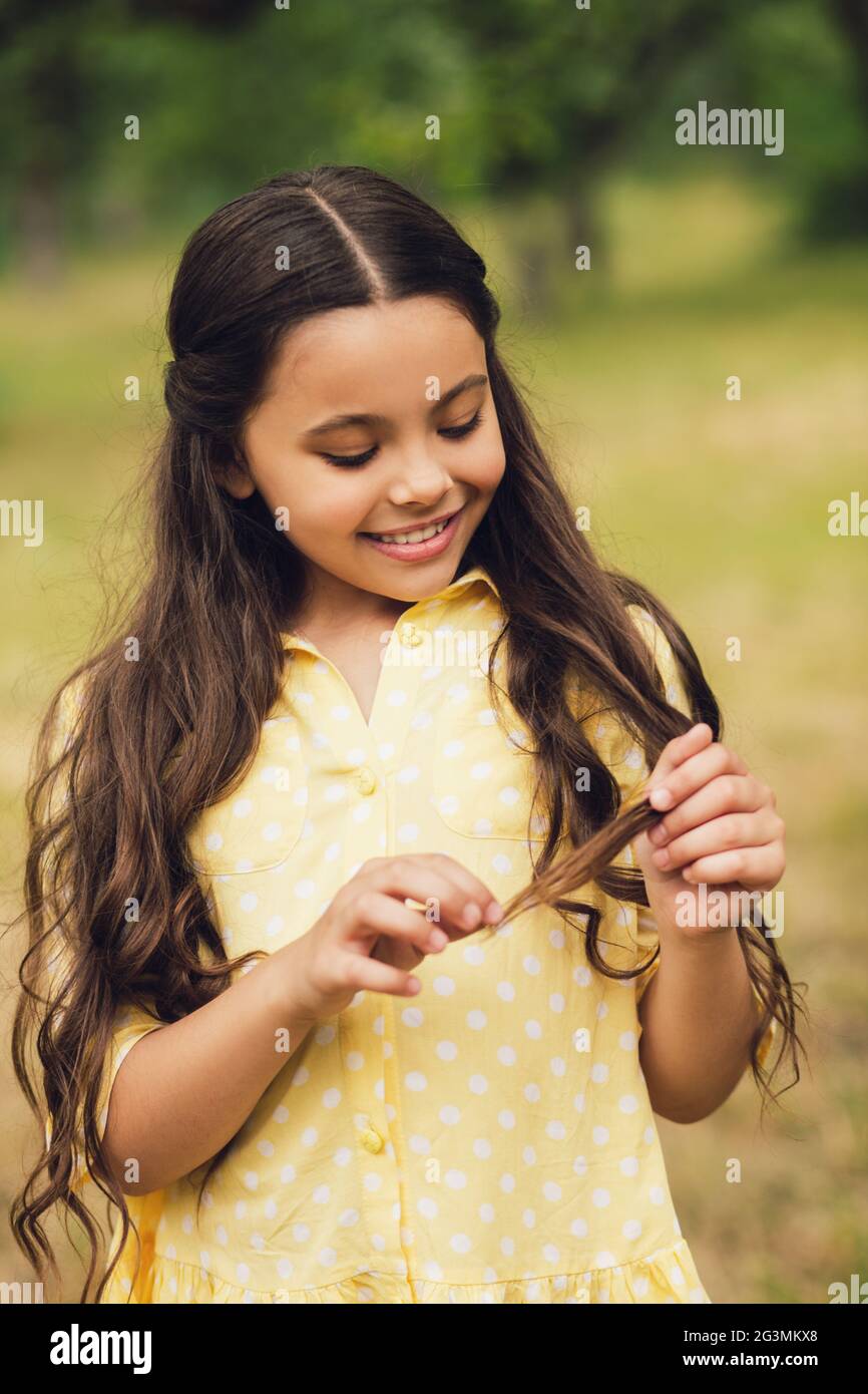 Cute little girl out in nature Stock Photo - Alamy
