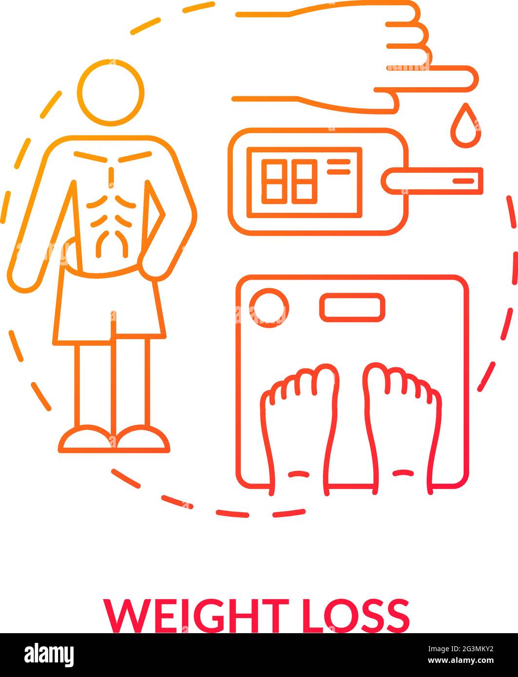 Weight loss concept icon Stock Vector Image & Art - Alamy