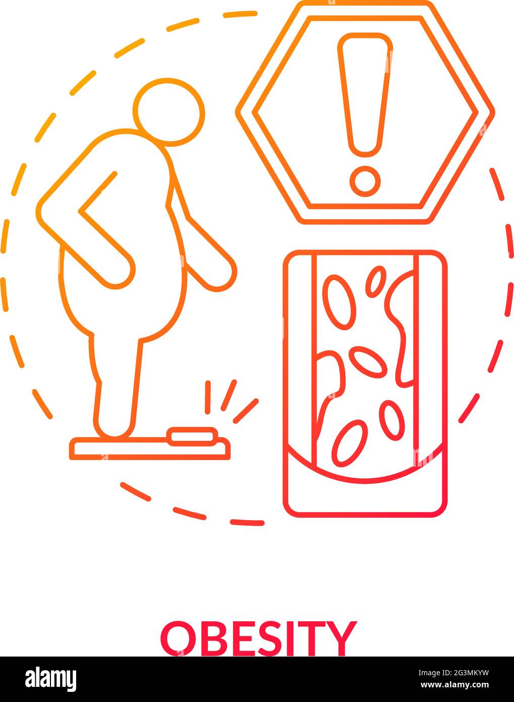 Obesity concept icon Stock Vector Image & Art - Alamy