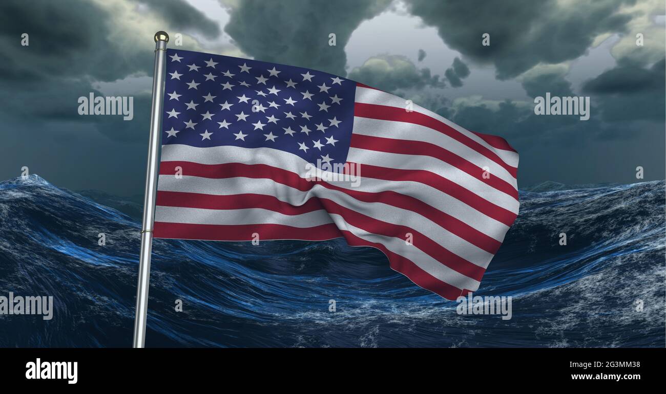 Digital composition waving american flag hi-res stock photography and ...