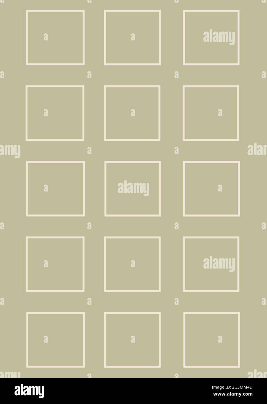 Composition of cream outline squares on beige background Stock Photo ...