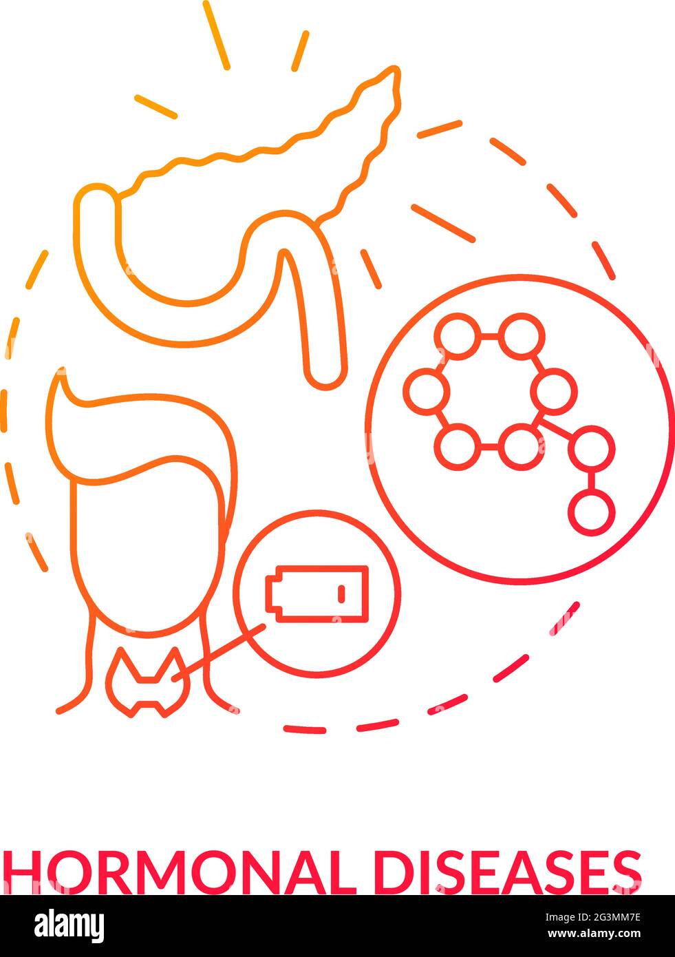 Hormonal diseases concept icon Stock Vector Image & Art - Alamy