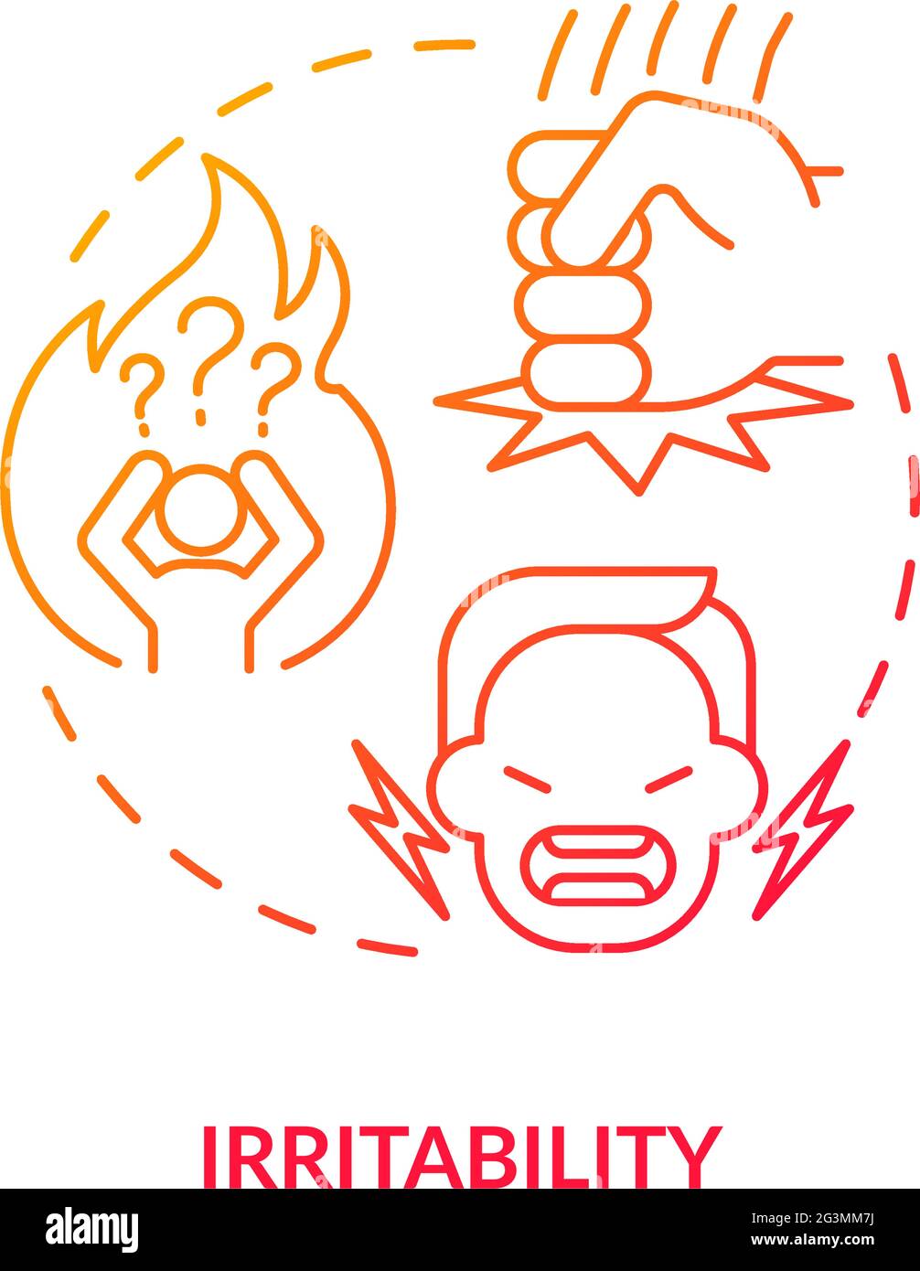 Irritability concept icon Stock Vector Image & Art - Alamy