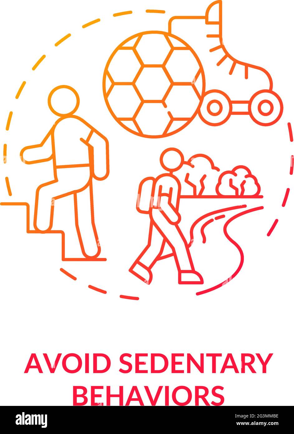 Avoid sedentary behaviors concept icon Stock Vector Image & Art - Alamy