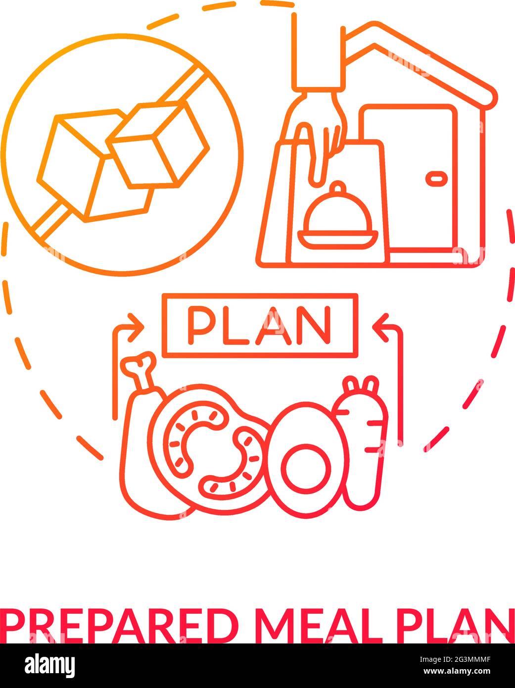 Prepared meal plan concept icon Stock Vector Image & Art - Alamy