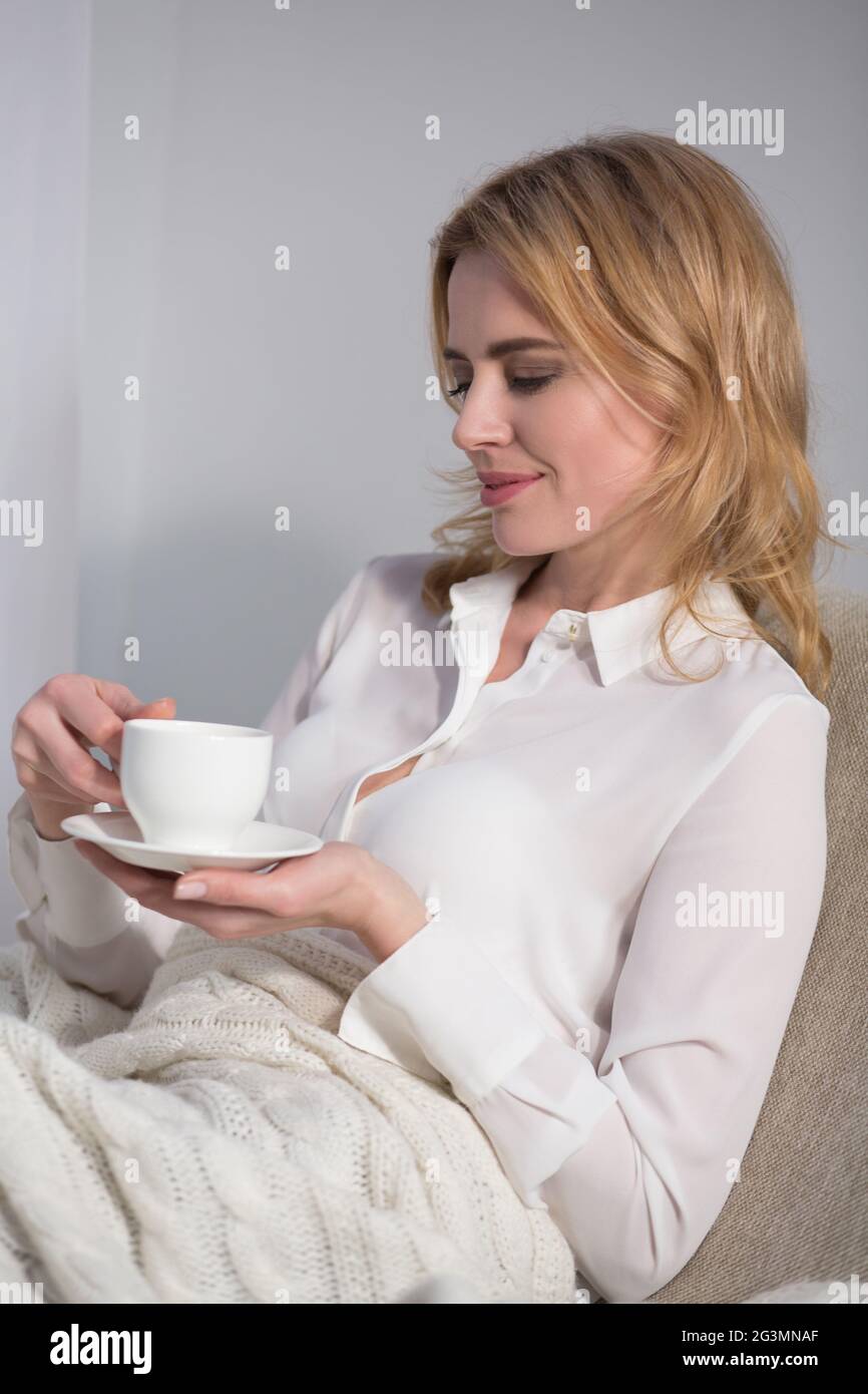 Relaxing after hard working day Stock Photo - Alamy