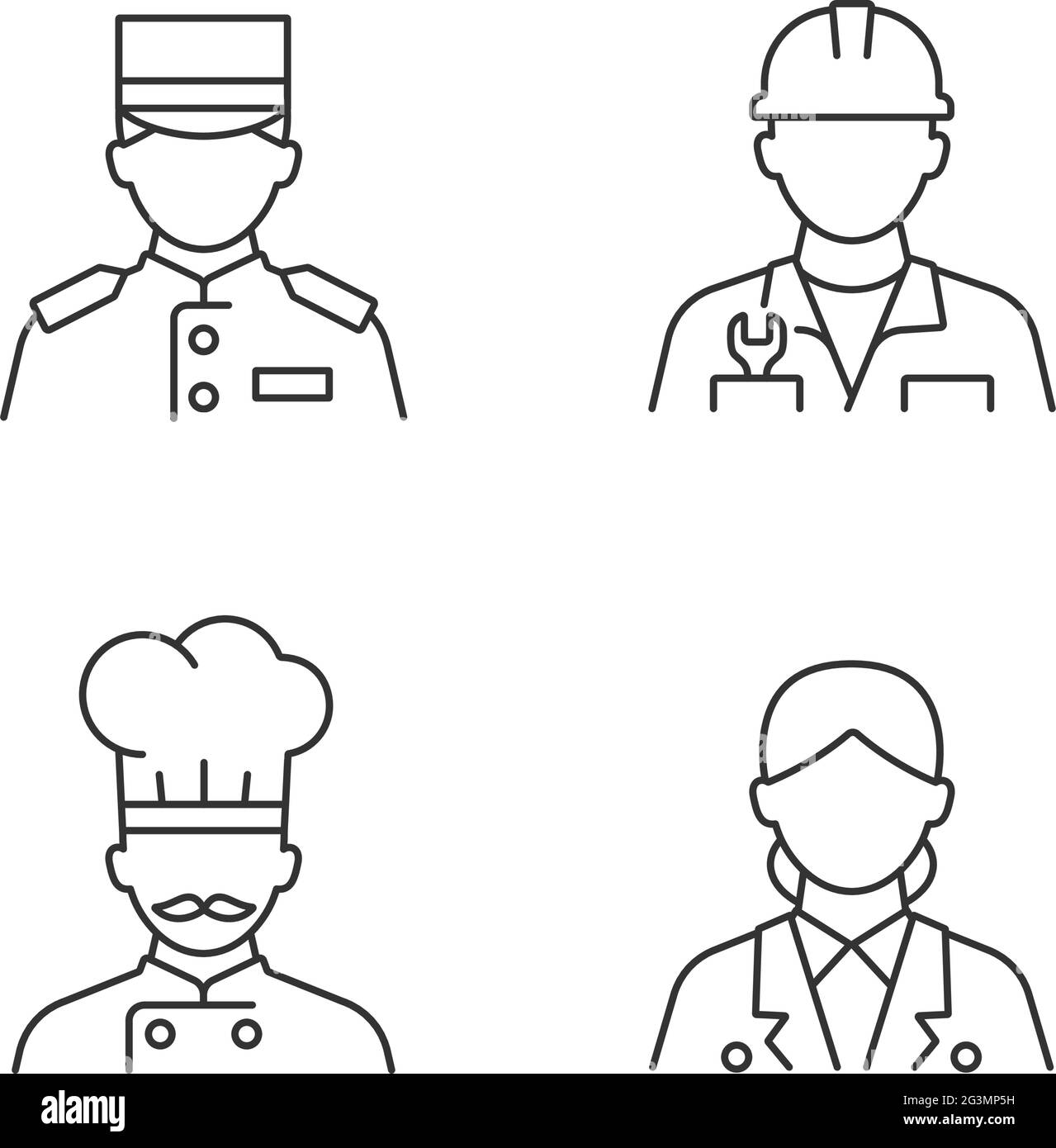 Professional help icons Black and White Stock Photos & Images - Alamy