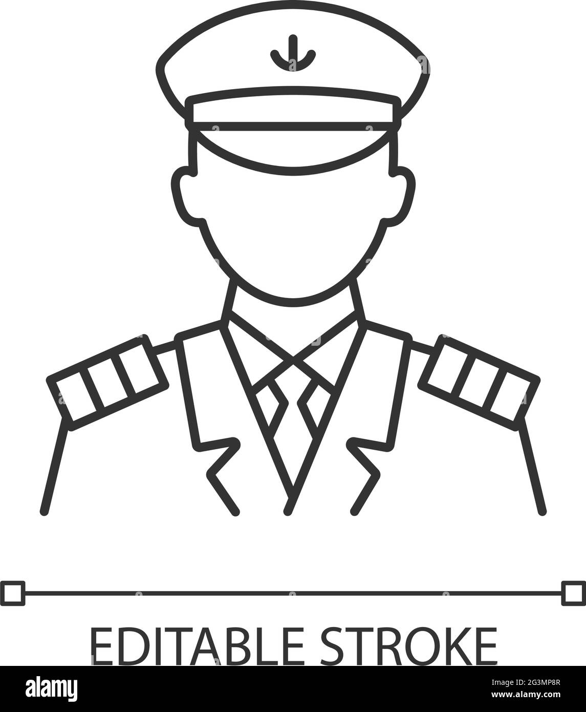 Male captain linear icon Stock Vector Image & Art - Alamy