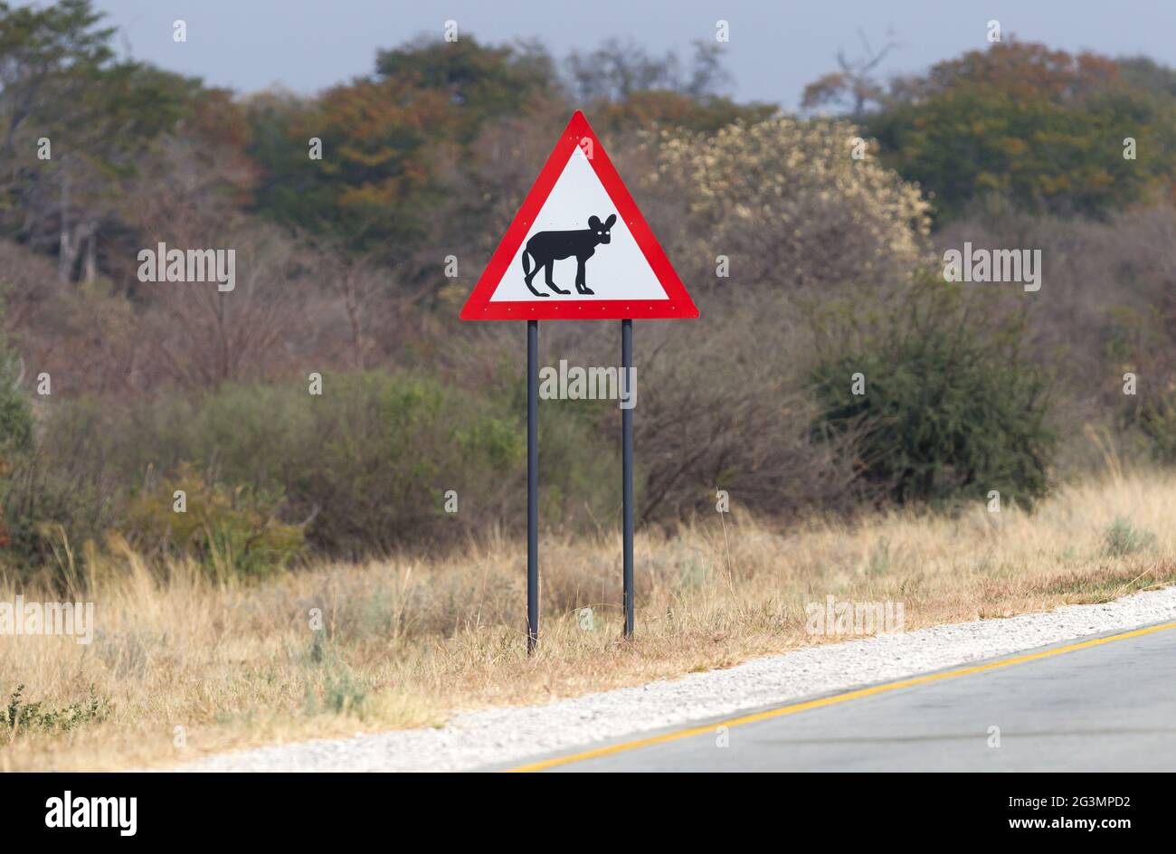 Hyena road sign Stock Photo - Alamy