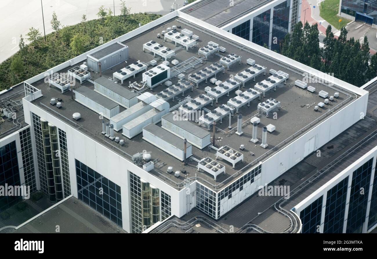 Air conditioning on top of a building Stock Photo - Alamy