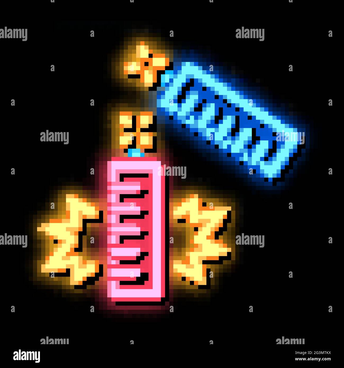 explosive firework neon glow icon illustration Stock Vector Image & Art ...