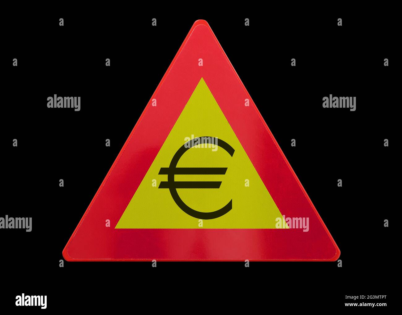 Traffic sign isolated - Euro sign Stock Photo - Alamy