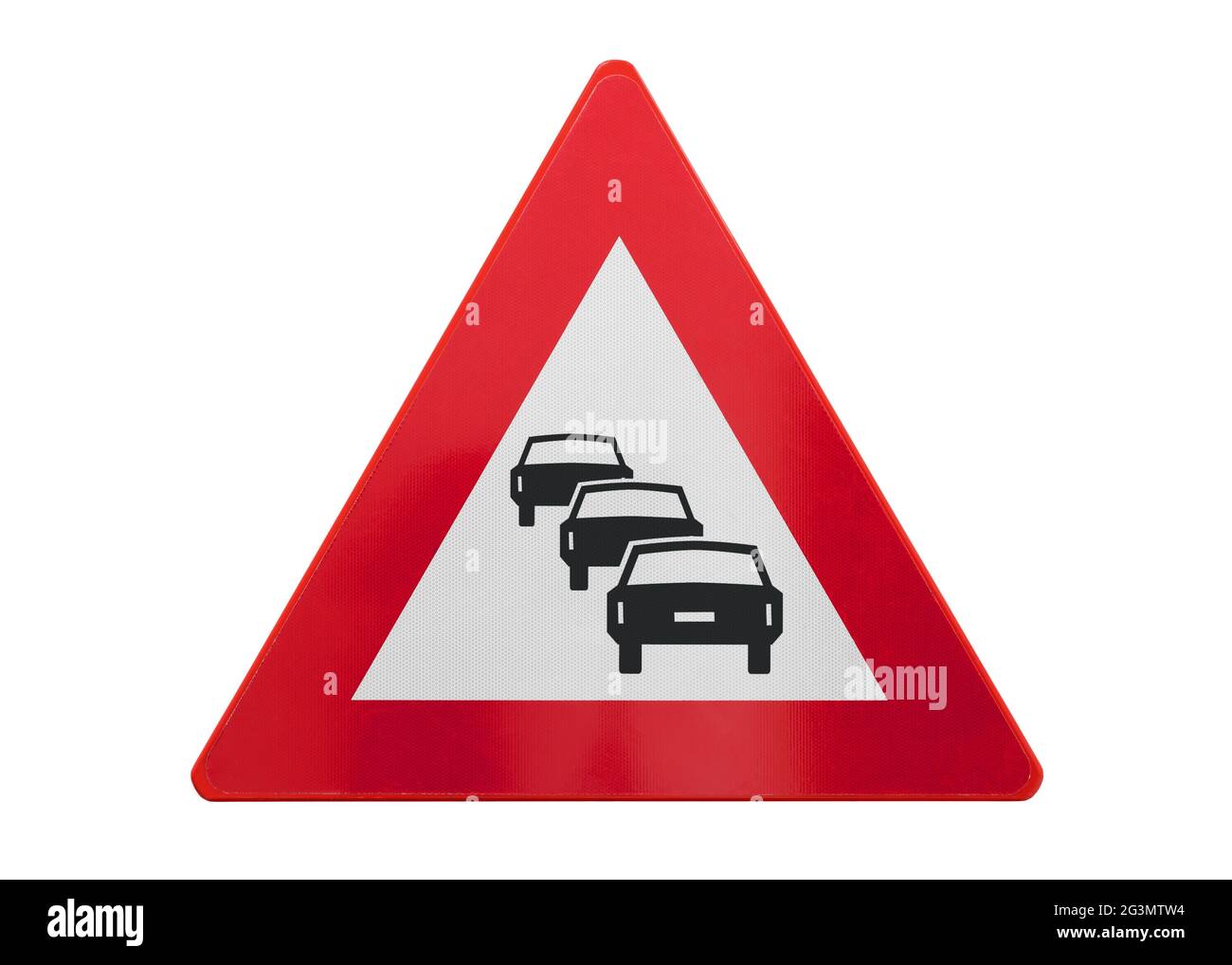 Traffic sign isolated - Traffic jam Stock Photo - Alamy