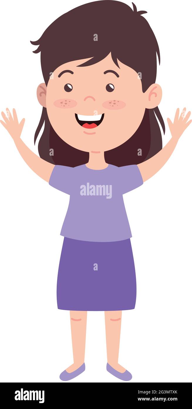 Girl kid cartoon Stock Vector Image & Art - Alamy