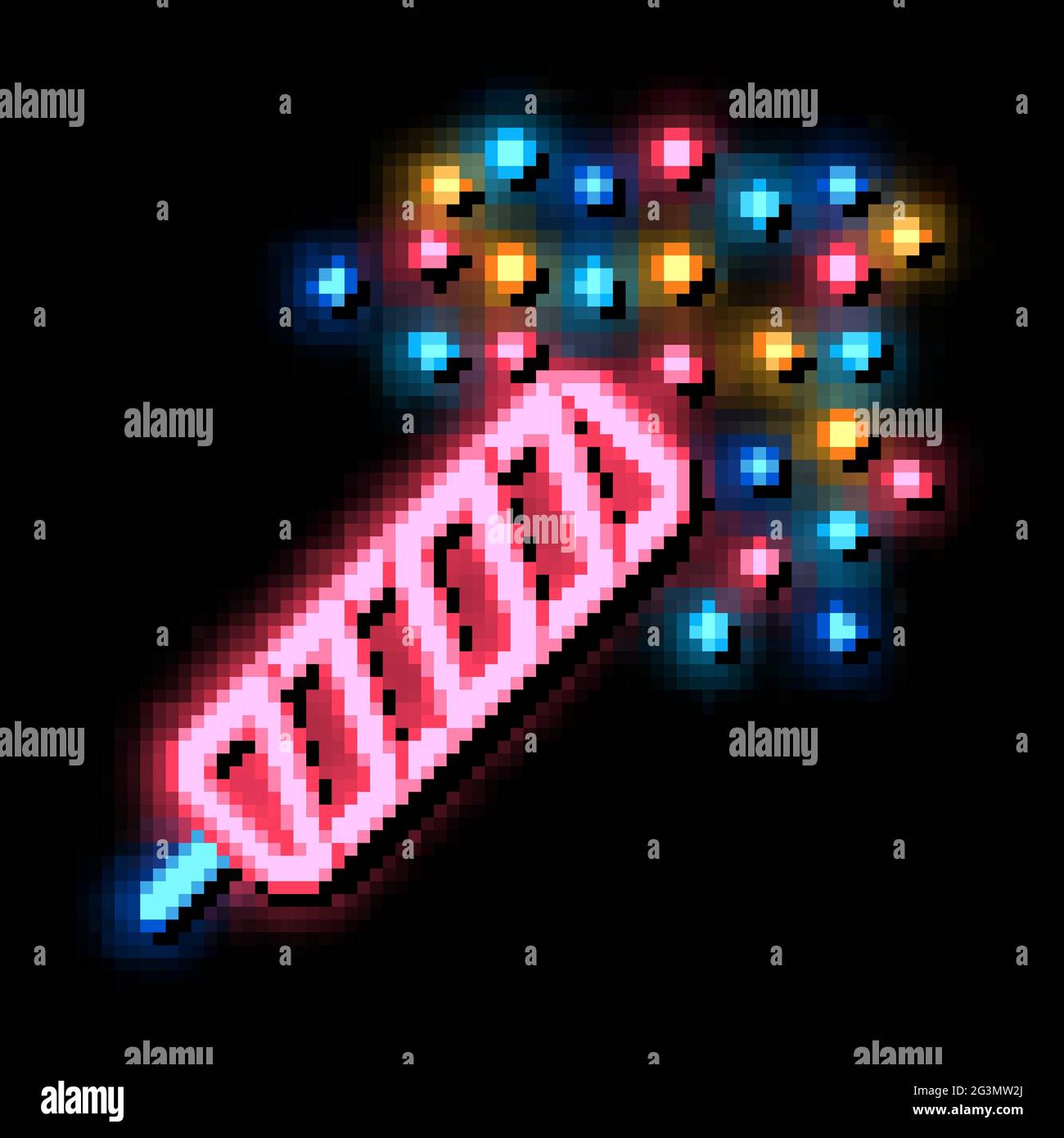 firework cracker neon glow icon illustration Stock Vector Image & Art ...