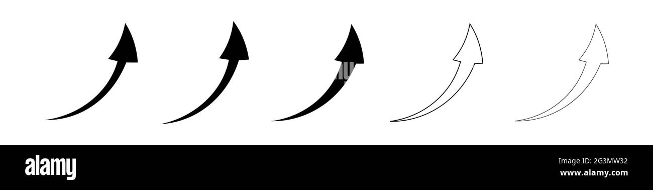 Vector up arrows. Set of rising arrows Stock Vector Image & Art - Alamy