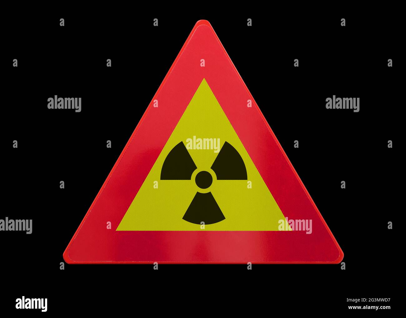 Road sign attention radiation hi-res stock photography and images - Alamy