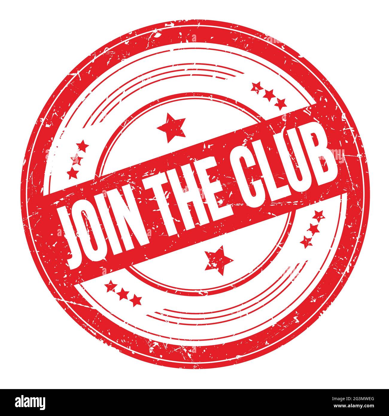 JOIN THE CLUB text on red round grungy texture stamp Stock Photo - Alamy