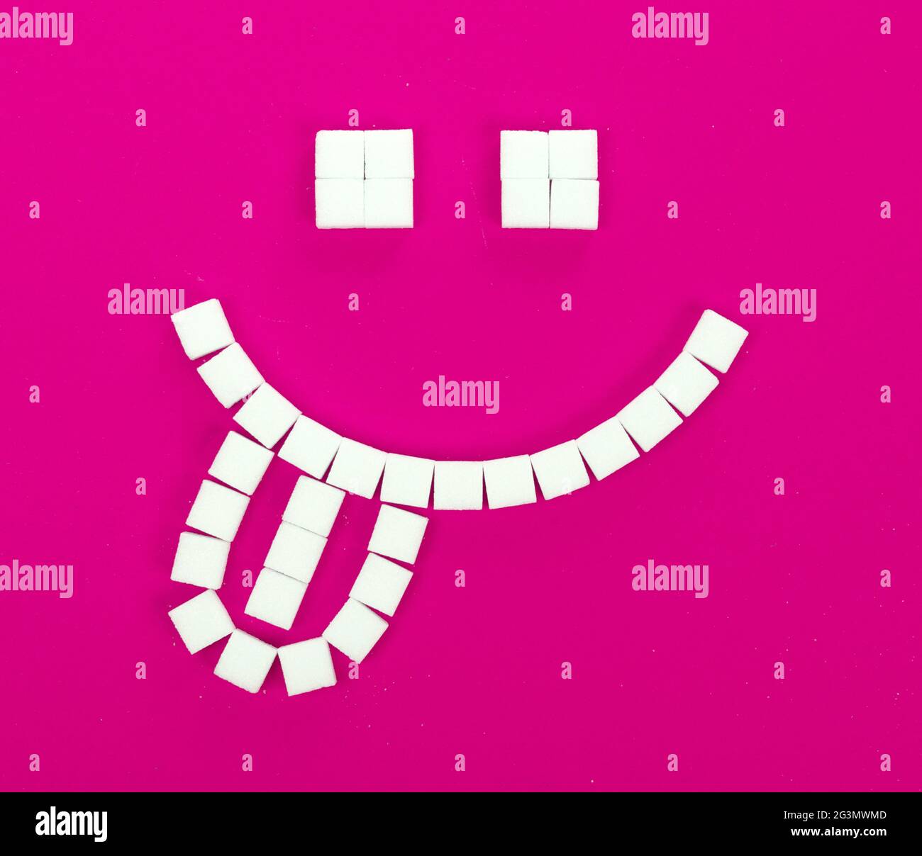 White sugar background, smiley Stock Photo - Alamy