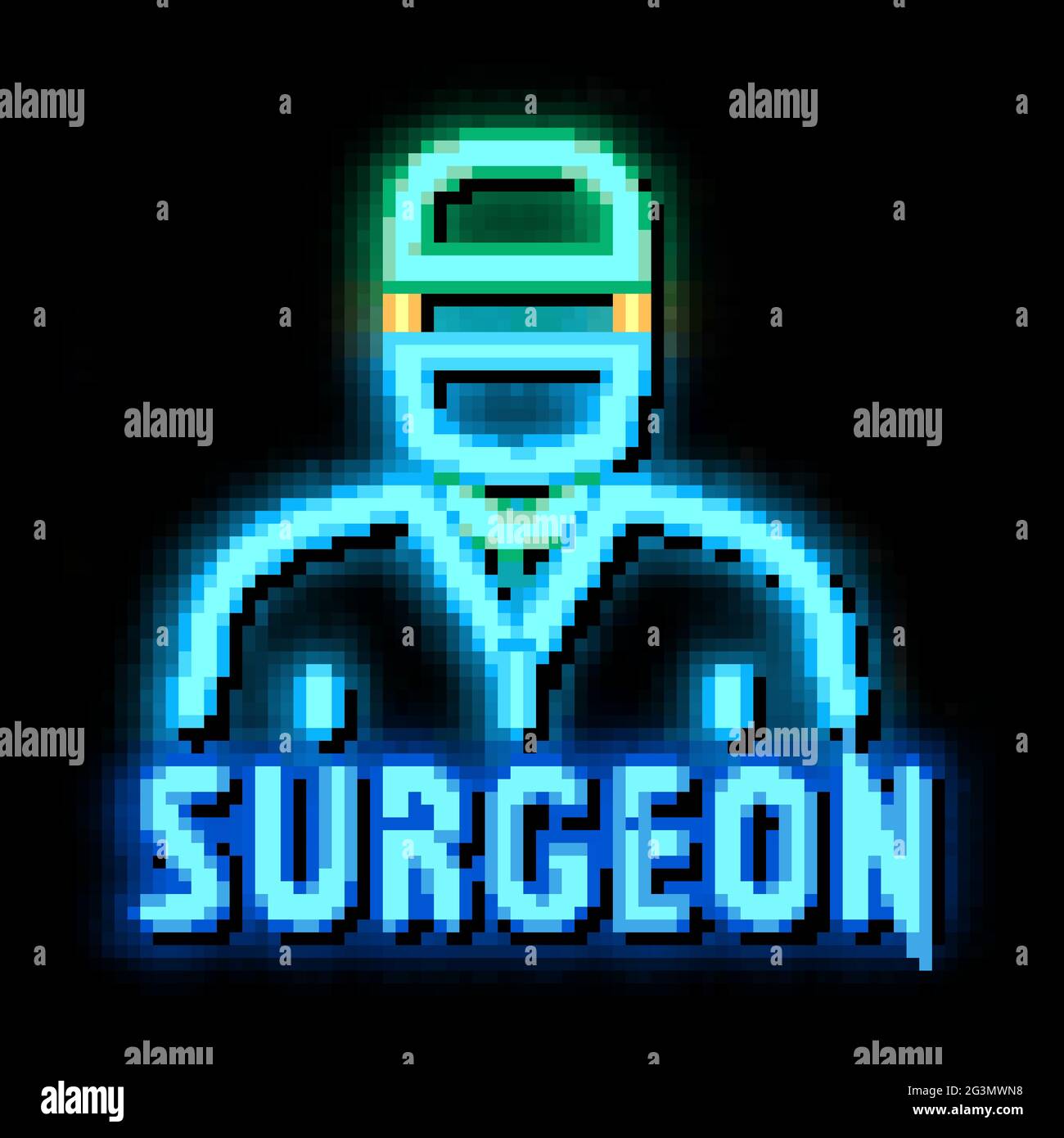 surgeon doctor neon glow icon illustration Stock Vector Image & Art - Alamy