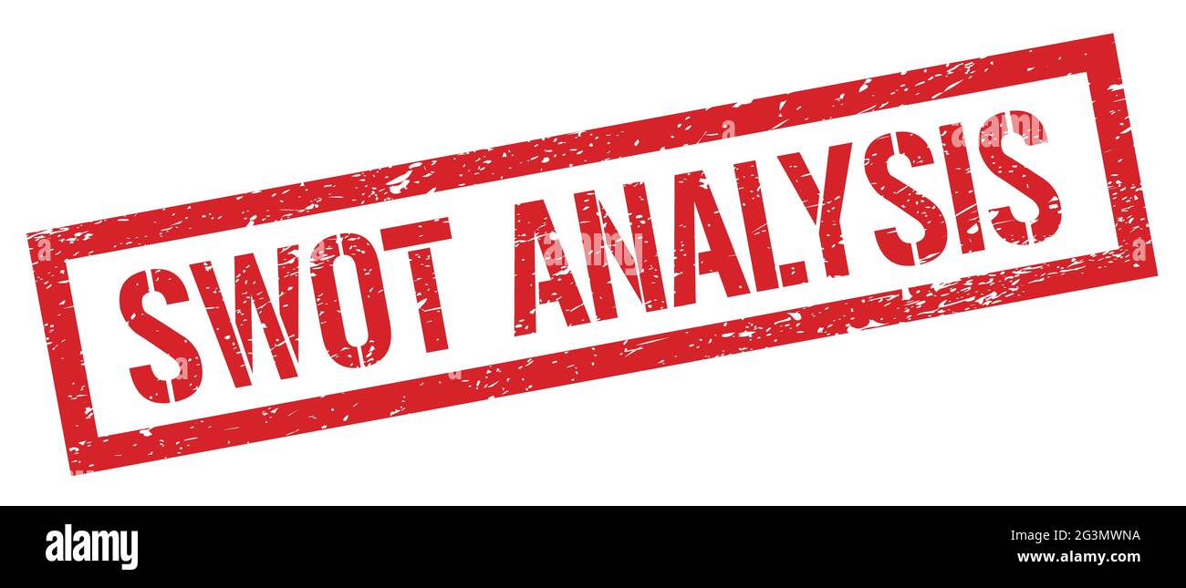 SWOT ANALYSIS red grungy rectangle stamp sign Stock Photo - Alamy