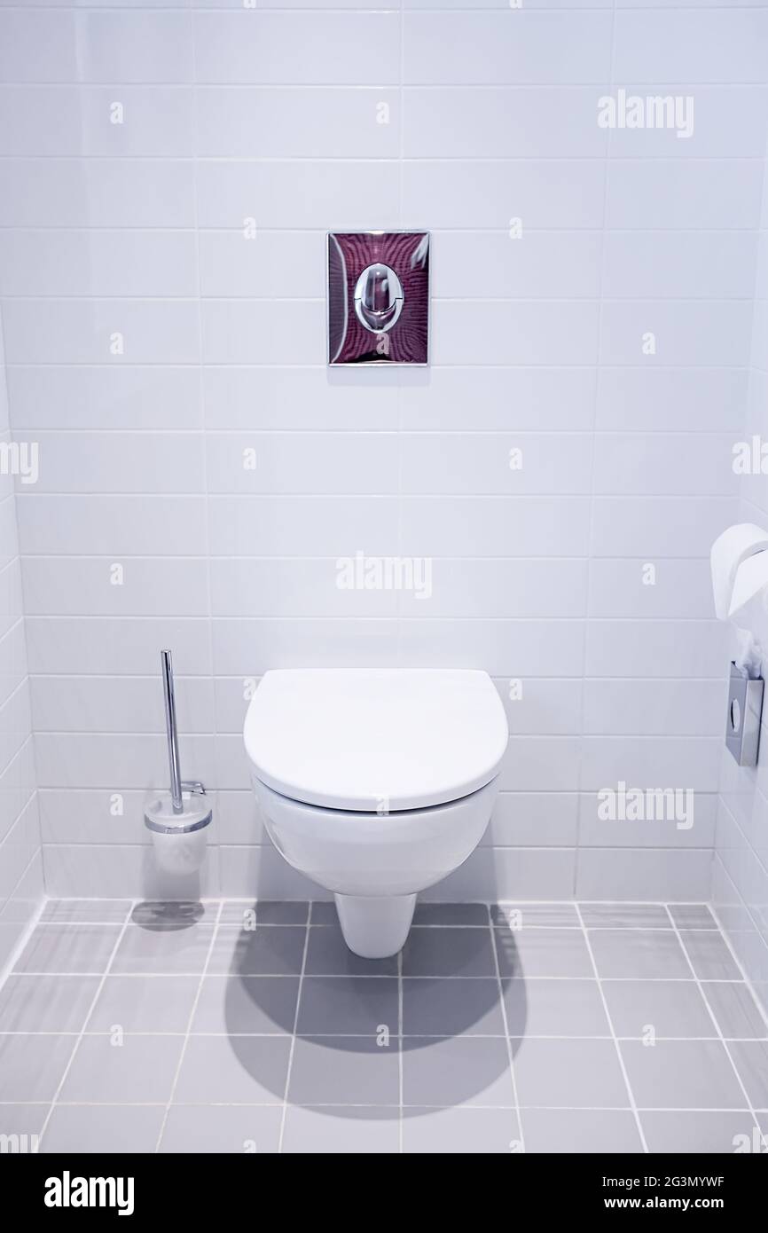 Clean white Bathroom background Interior decoration Minimalist style ...