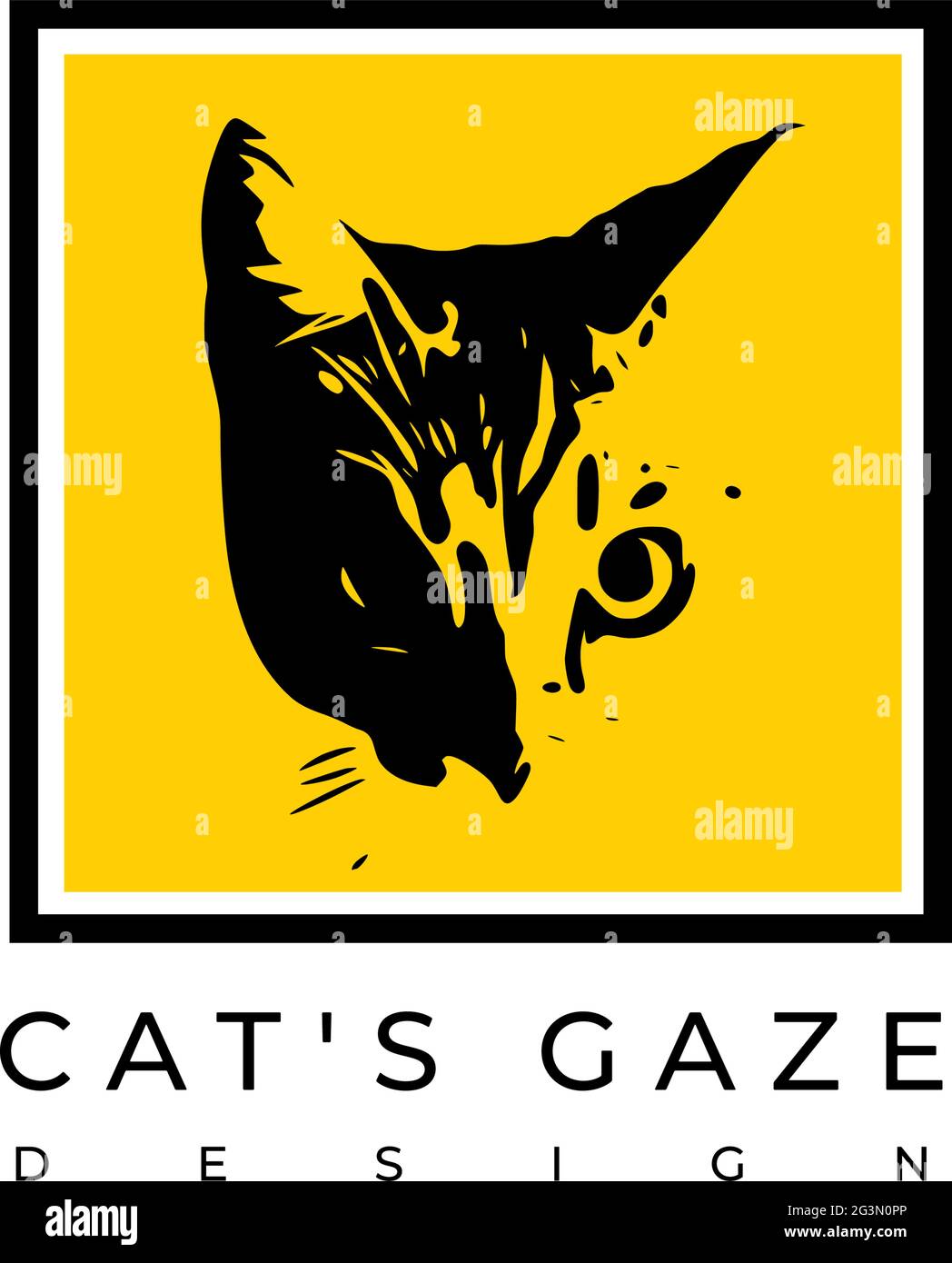 Picture frame cat silhouette Stock Vector Images - Alamy