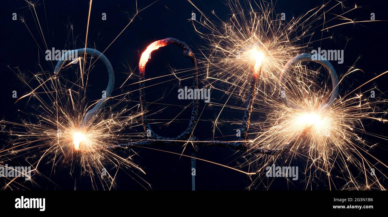 Sparkler isolated on black, 2019 Stock Photo - Alamy