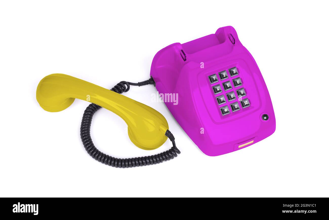 Vintage telephone - Multi colored Stock Photo - Alamy