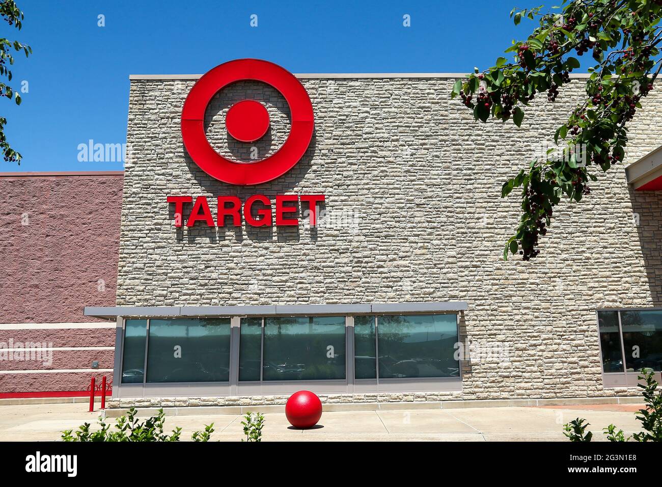 The bullseye logo is seen on the outside of a Target store at Monroe ...