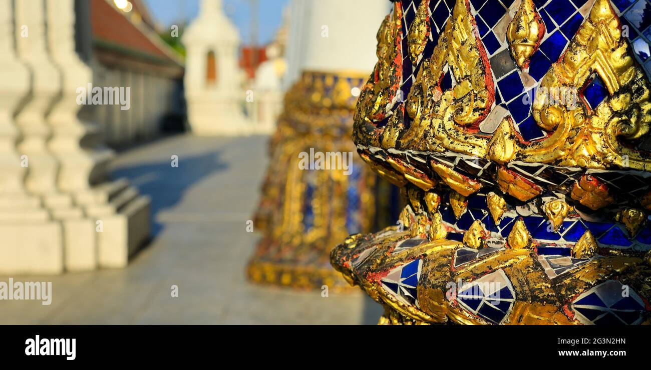 architectural detail in buddhist temple Stock Photo - Alamy