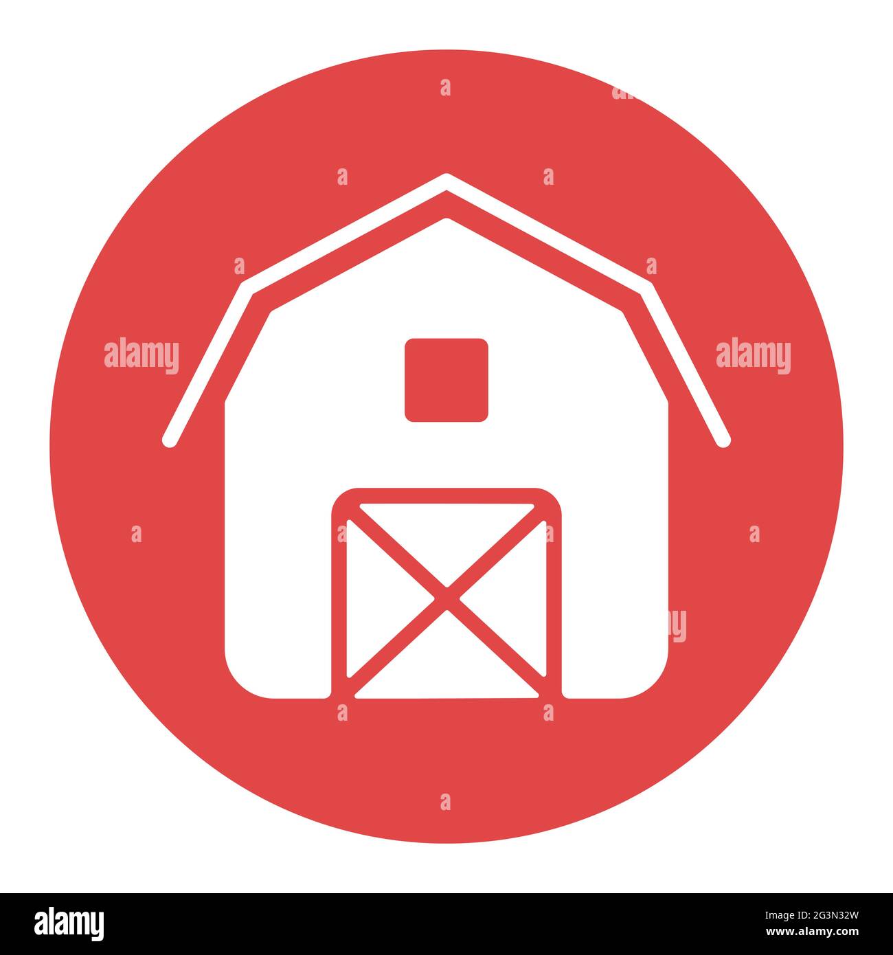 Barn white glyph icon. Farm animal sign. Graph symbol for your web site ...