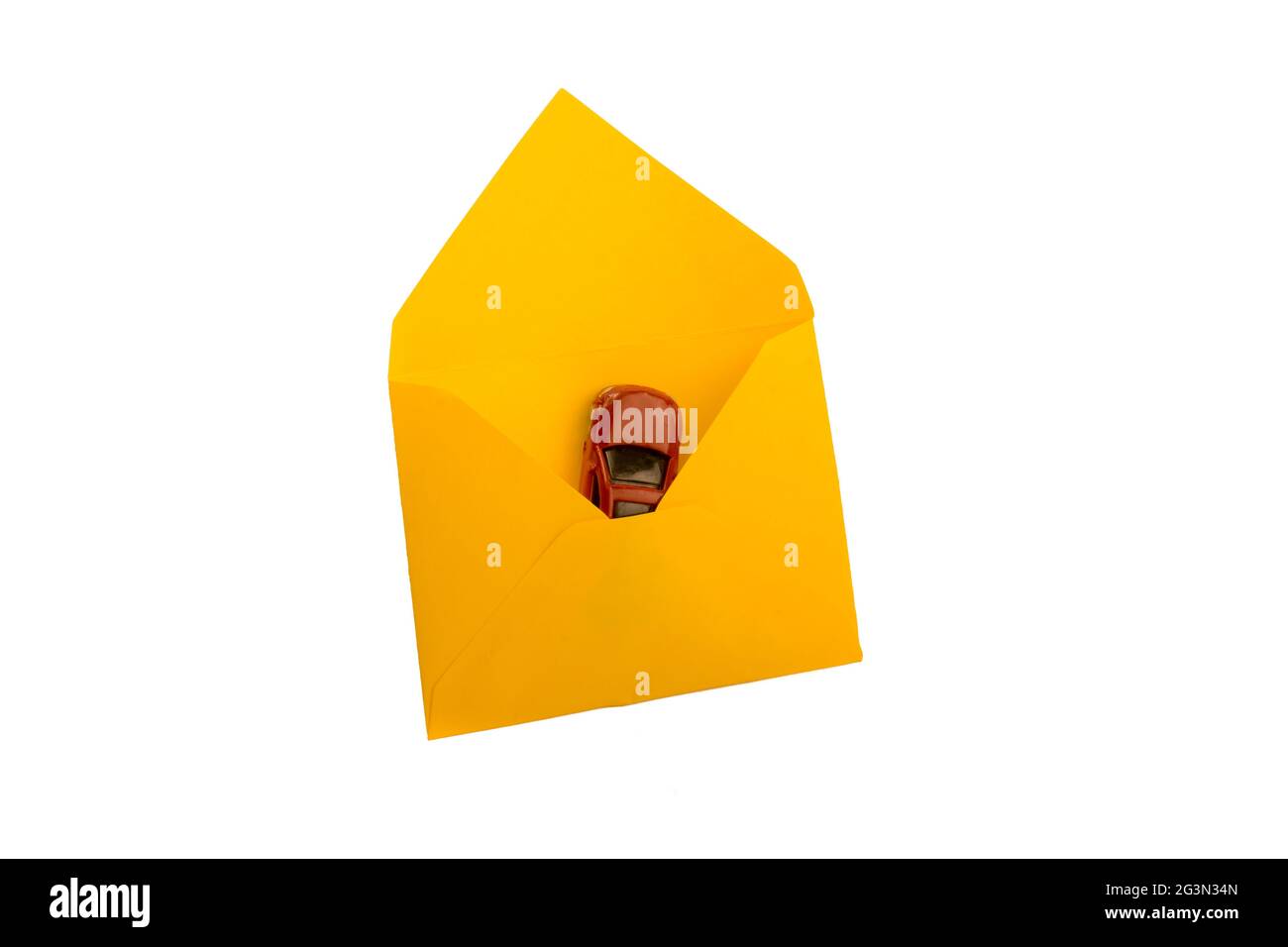 Car in an Envelope Stock Photo - Alamy